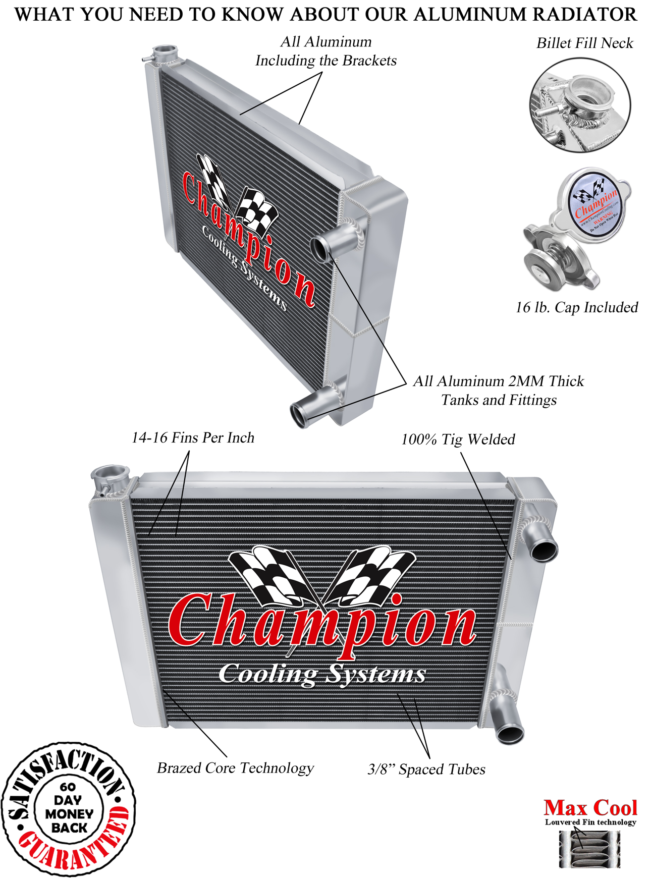 Universal-3-Row-Dual-Pass-Cross-Flow-18in-Core-Radiator