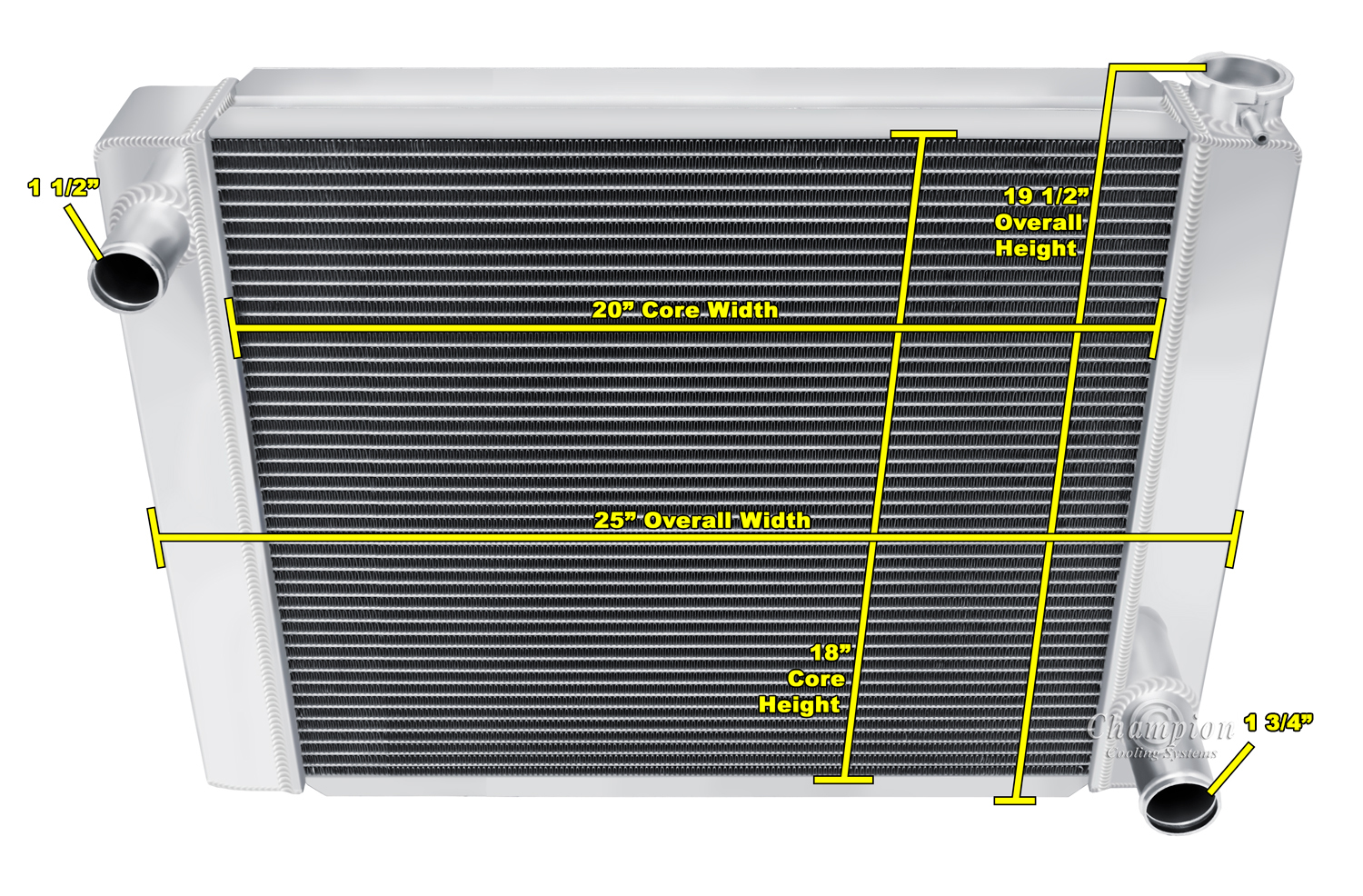 Universal-3-Row-Cross-Flow-20in-Core-Chevrolet-Configuration-Radiator